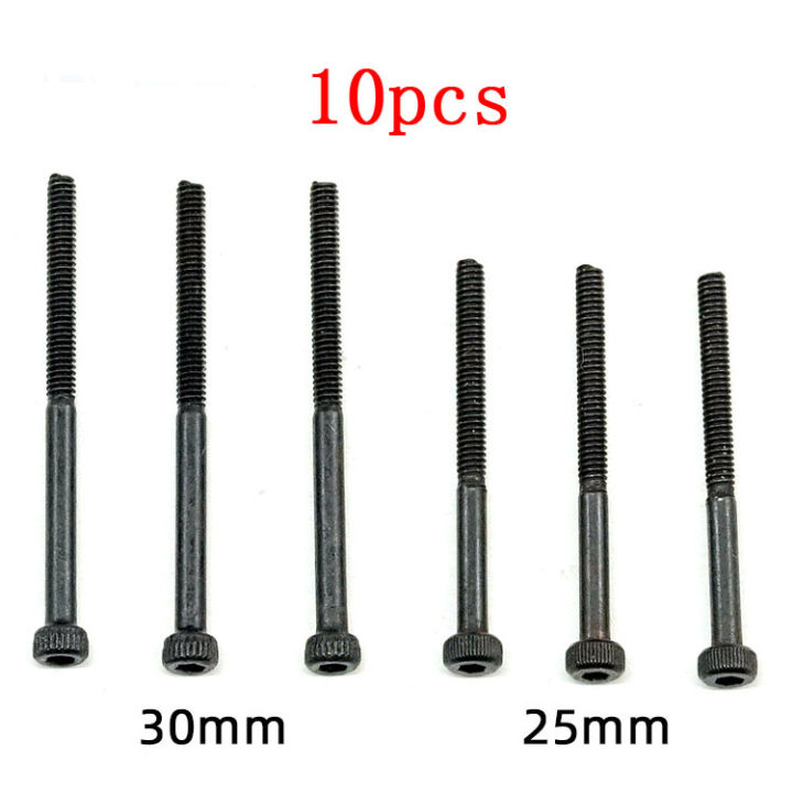 10 Pieces M2*25/30mm Half Thread Screw 2mm Hexagon Socket Cap Screws ...