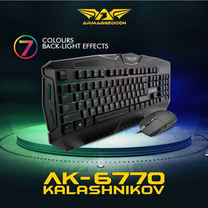 ARMAGGEDDON AK6770 KALASHNIKOV GAMING MEMBRANE KEYBOARD AND GAMING ...