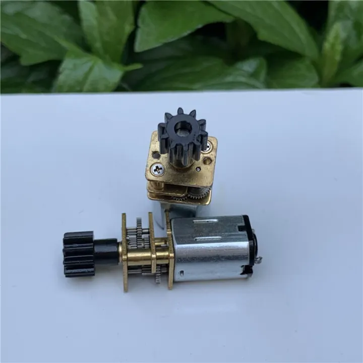 GA12-N20 DC Geared Motor, D Shaft with Plastic 10-teeth Gear, Precision ...