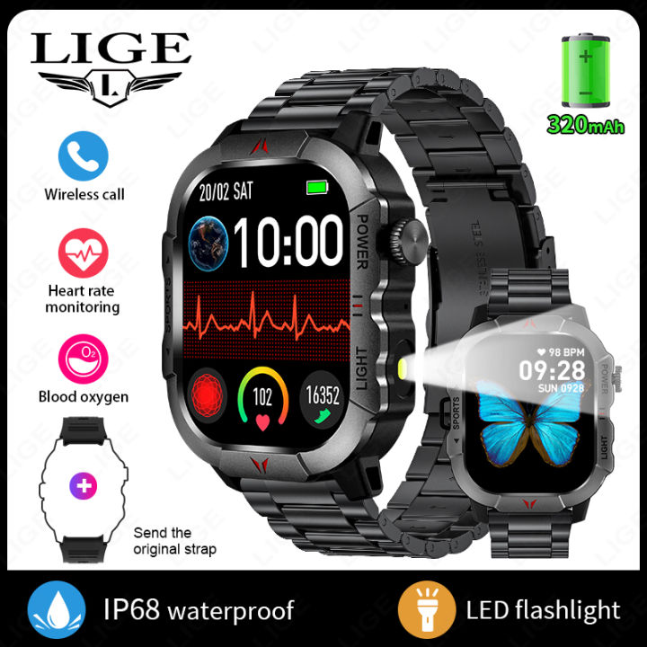 LIGE Outdoor Sport Smart Watch 2024 Smartwatches Men Fitness Health ...
