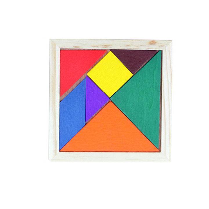Colorful Wooden Tangram Brain Teaser Puzzle Educational Developmental ...