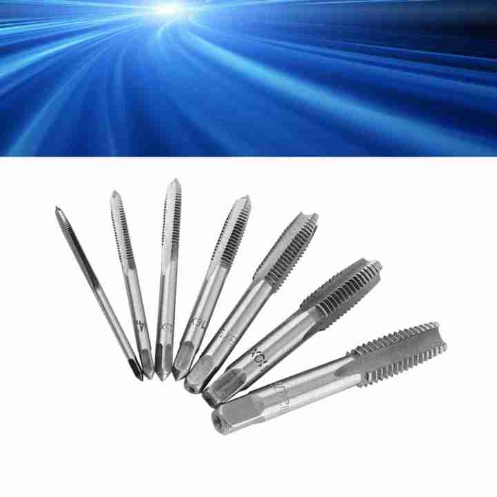 7pcs Metric Thread Steel Tap Tapping Tool M3, M4, M5, M6, M8, M10, M12 ...