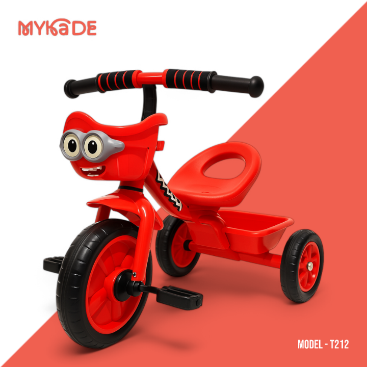 T212 Kids Baby Tricycle – Toddler Ride-On Bike with Rear Basket | 3 ...