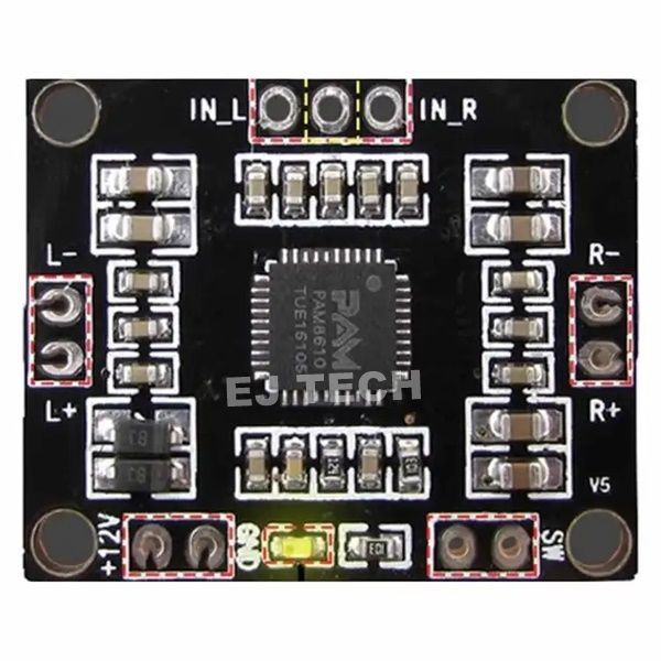 PAM8610 2x15W 2.0 Channel Digital Stereo Audio Power Amplifier Board DC ...