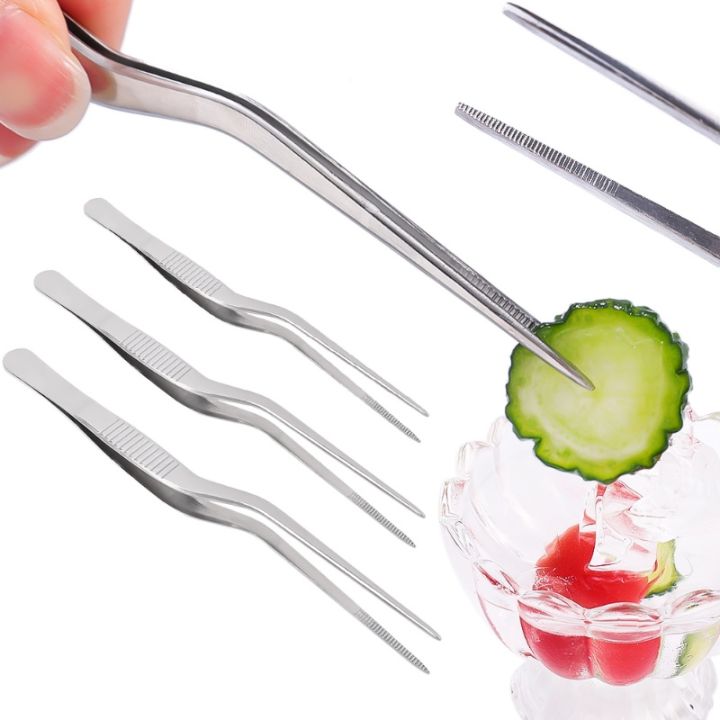 3 Sizes Kitchen Tweezer BBQ Food Tweezer Clip Mini Chief Tongs ...