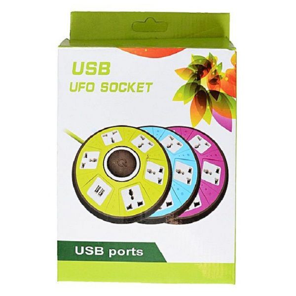UFO 5 In 1 Electric Socket With 2 USB Socket | Daraz.lk