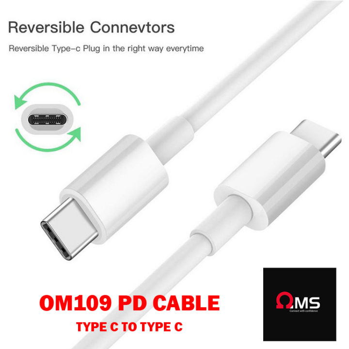 PD Charge 20W Fast Charging Type C to Type C 3A Cable-OMS OM-109-1M ...