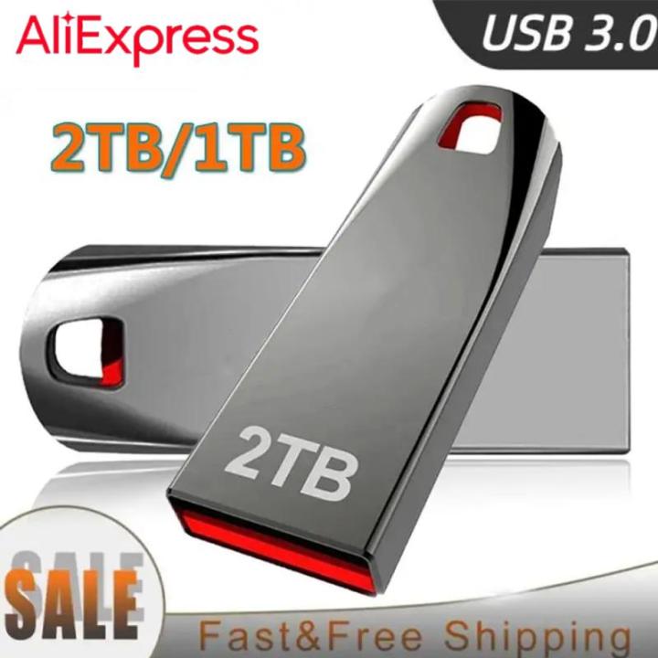New 2TB USB Flash Drive USB 3.0 Metal Pen Drive Waterproof Pendrive 1TB ...