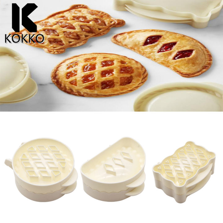 KOKKO 3-Piece Dough Presser Pocket Pie Die Set, Cute Shaped Party ...