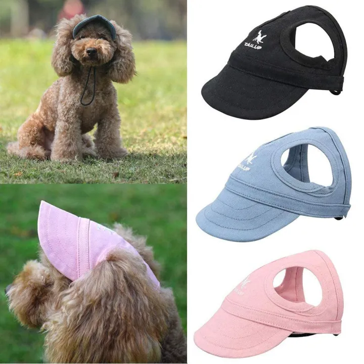 Sports Cat Dog Travel Sun Cap Ear Holes Pet Baseball Hat Visor Hat ...