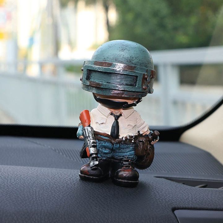 【Alizeker Mall】Car Ornaments Cute Resin Doll For PUBG Automotive ...
