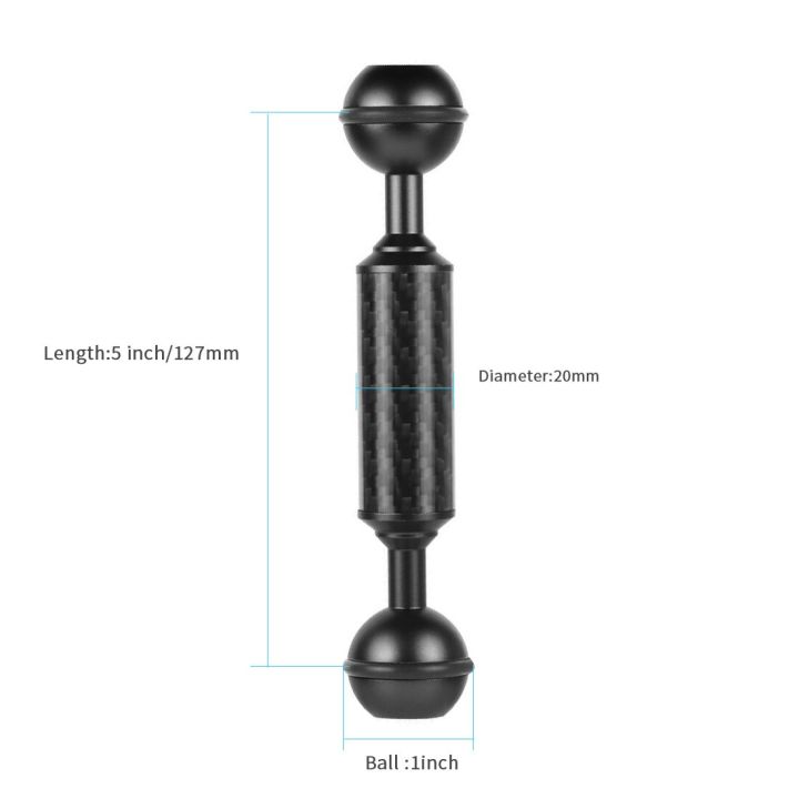 BGNing Carbon Fiber 5 8 12inch Extension Arm D20mm Tripod Selfie Camera ...