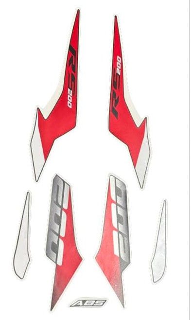 Bajaj Pulsar Rs200 Red Bike Full Sticker Kit 2021 Model | Daraz.lk
