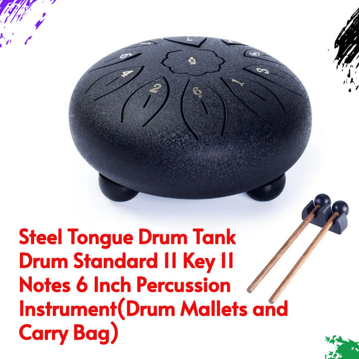 Steel Tongue Drum Tank Drum Standard 11 Key 11 Notes 6 Inch Percussion ...