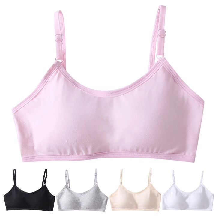 5 Pack Girls Padded Training Bras Women Wireless Bra Front Closure ...
