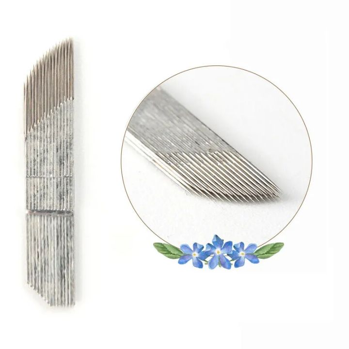 Three rows Microblading Lip Needles Permanent Makeup Eyebrow Tattoo ...