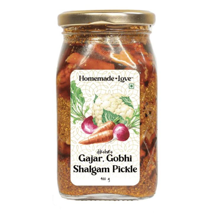 Homemade Love Gajar Gobhi Shalgam ka Achar (400g)| Sweet & Sour ...