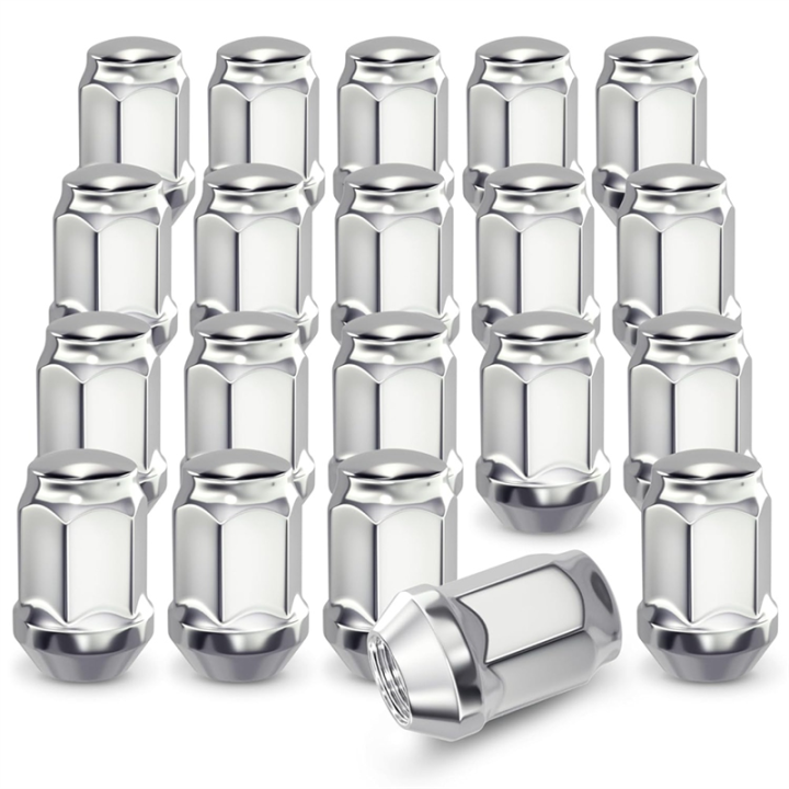 Cold Forged Carbon Steel Closed End Raised Acorn 1/2"-20 Lug Nut Set(20 ...