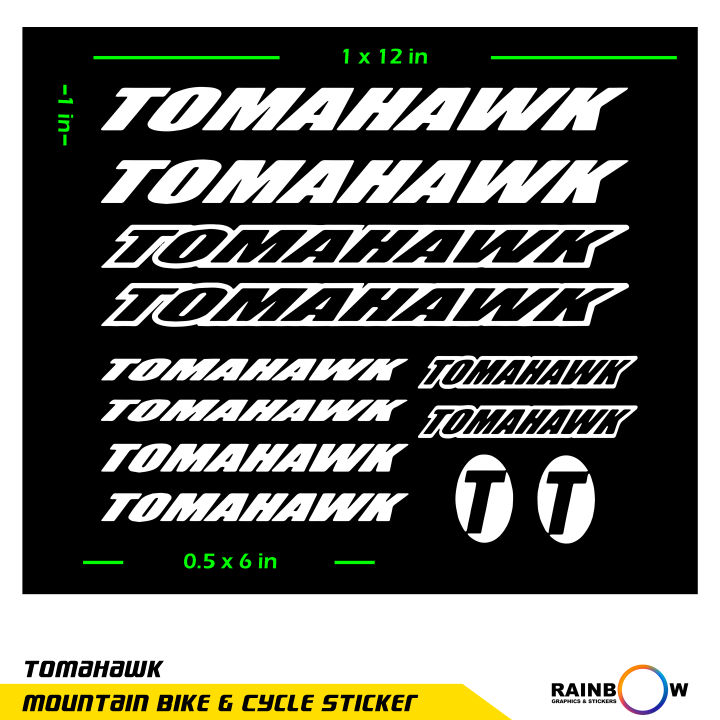 Stickers For Mountain Bike Foot Cycle Helmet TOMAHAWKSticker | Daraz.lk