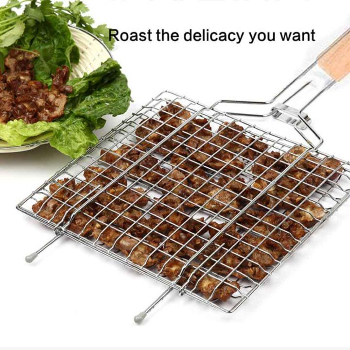 Stainless Steel BBQ Net Fish Meat Hamburg Net Barbecue Nets Grill Mesh ...