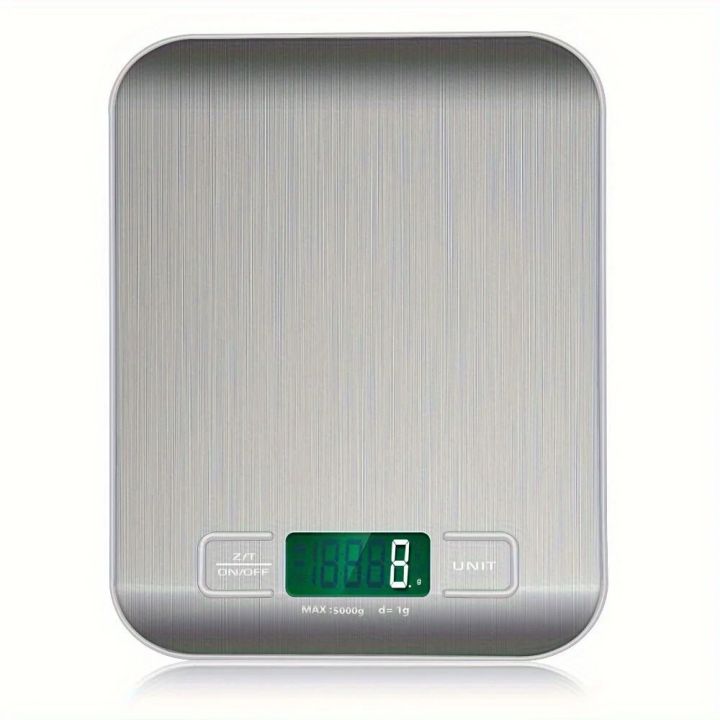 Stainless Steel Digital Kitchen Scale 10kg 5kg Precision Electronic ...