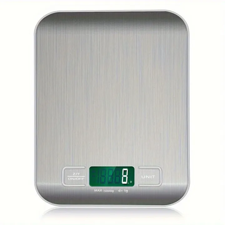 Stainless Steel Digital Kitchen Scale 10kg 5kg Precision Electronic ...