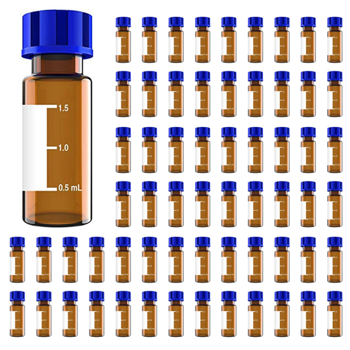 200 Pack Autosampler Vials, 2Ml HPLC Vials, 9-425 Lab Amber Vials with ...