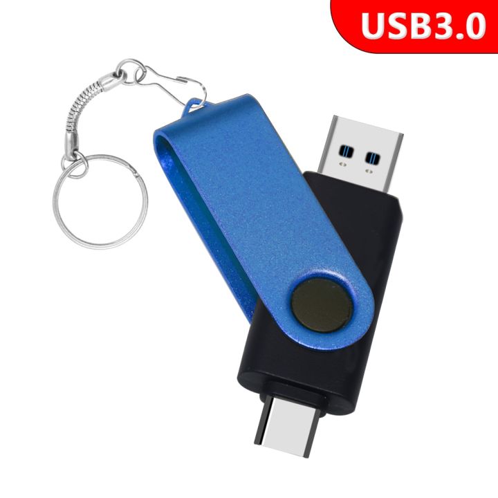 【64GB blue OTG speed smart 128GB memoria usb capacity flash drive 64GB ...