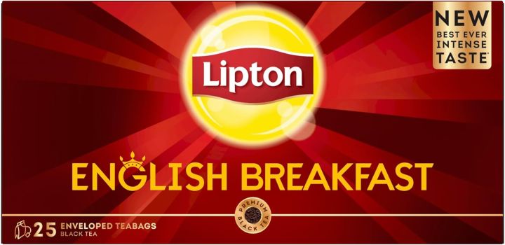 Lipton English Breakfast Tea, 25 Lipton Tea Bags, New Best Ever Intense ...