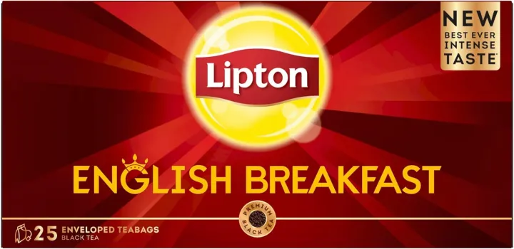 Lipton English Breakfast Tea, 25 Lipton Tea Bags, New Best Ever Intense ...