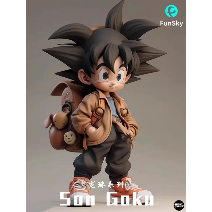 FUNSKY-STUDIO Dragon Ball Student Goku Q Trendy Toys GK Statue Figurine ...