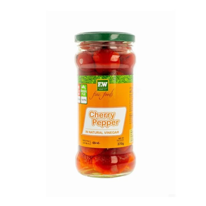 F&W Cherry Peppers 370 g | Pickled Whole Hot Cherry Peppers in Brine ...