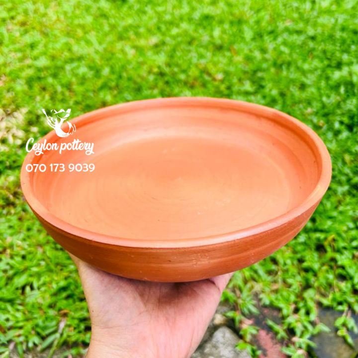 Red Clay Plate | Eco Friendly Microwave Plates | Clay Plates | Daraz.lk
