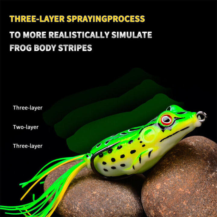 Frog Fish Pike Perch Surface Bait Lure Frog Bait Whopper Popper Fishing ...
