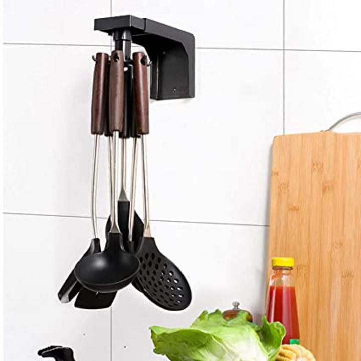 Rotating Racks Holder Kitchen Organizer Telescopic Self Adhesive ...