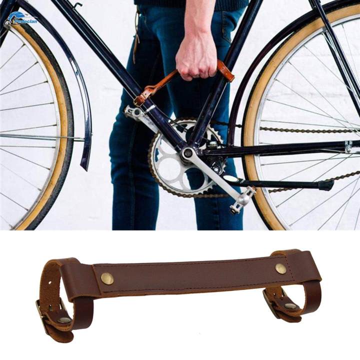 Adjustable Bike Frame Carry Handle Carrier Accessories Lifting Leather ...