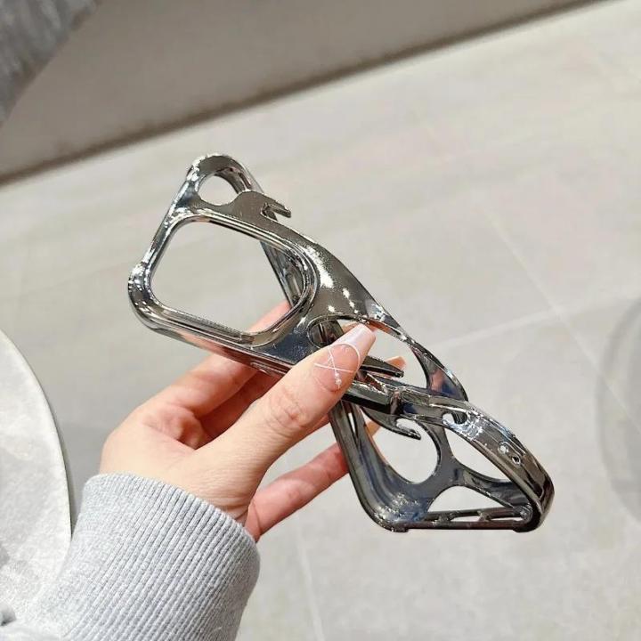 New Matte 3D Flame Pattern Breathable Phone Case For iPhone 16 15 14 Plus 13 12 11 Pro Max ...