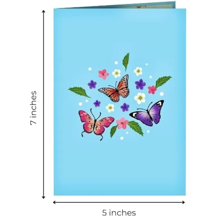 Butterflies in Nature Pop Up - 3D Butterfly for Wife, Girlfriend ...