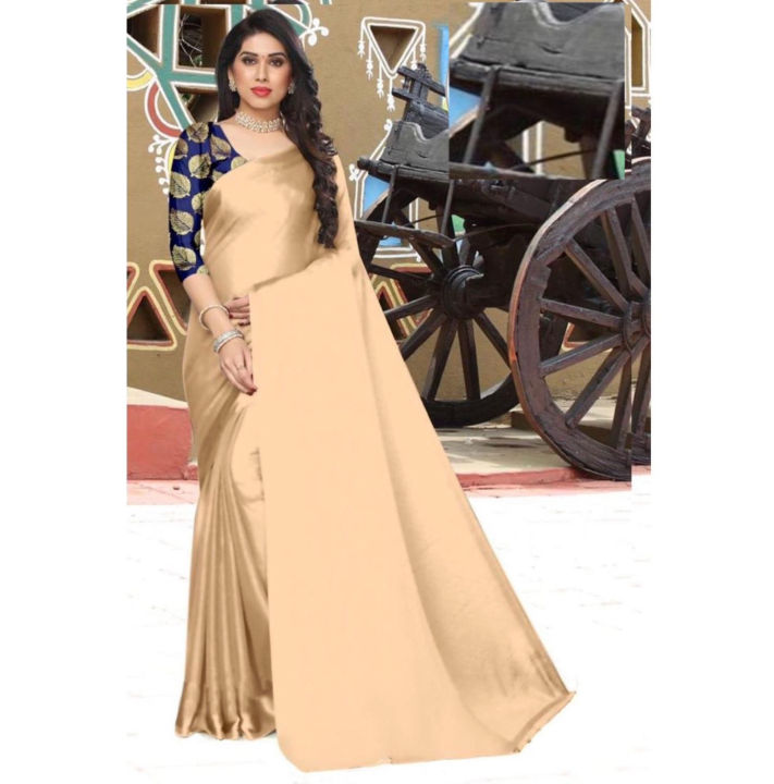 Plain Valentina Saree with Gold Pattu Blouse / Superior Valentina ...