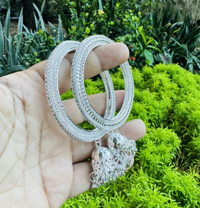 Silver color Indian beautiful bangle and for women and girl | Daraz.lk