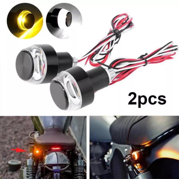 2Pcs No.1 Quality 12V Motorcycle Handlebar Balancer End LED Turn ...