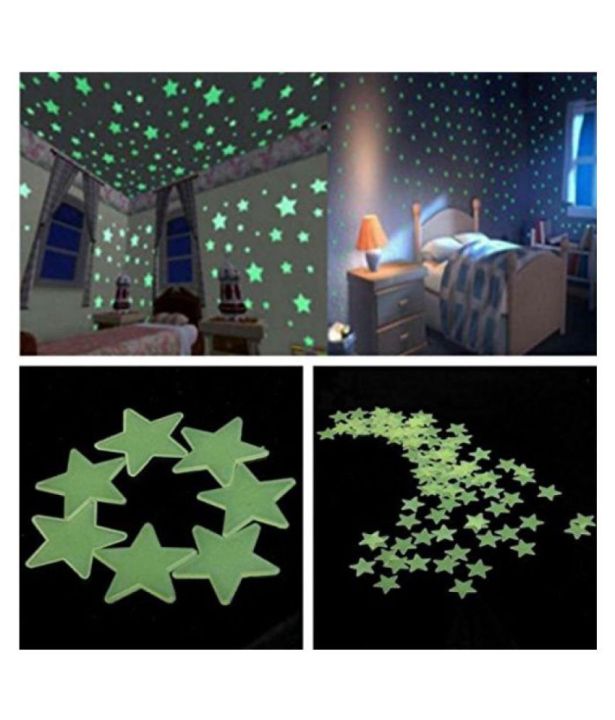 Wall Stickers Plastic 50 Stars Pieces Luminous High Quality Radium ...