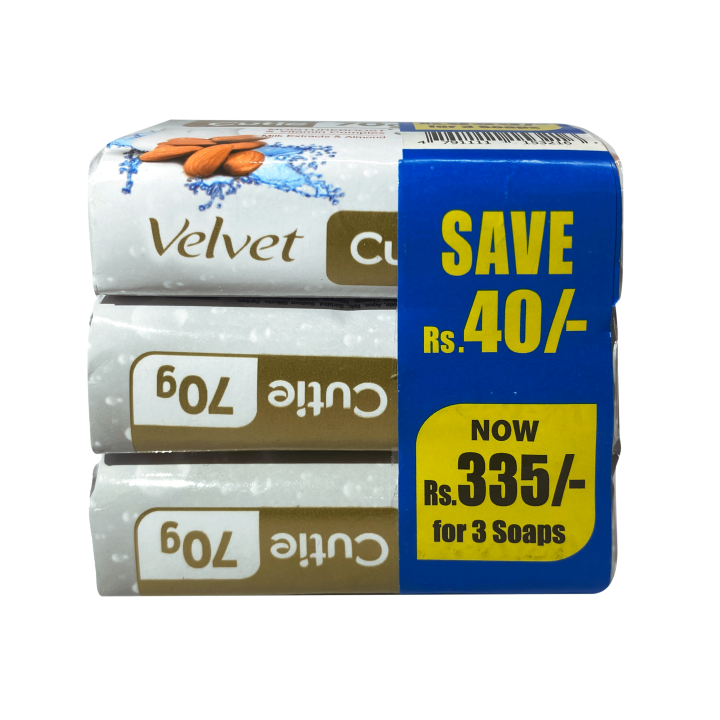 Velvet Milk Extract & Almond Soaps Bundle Pack (3 x 70G) | Daraz.lk