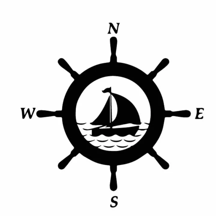 【Hottest Trends】YJZT 15.4CM*15.4CM Compass Yacht Cruise Boat Sailfish ...