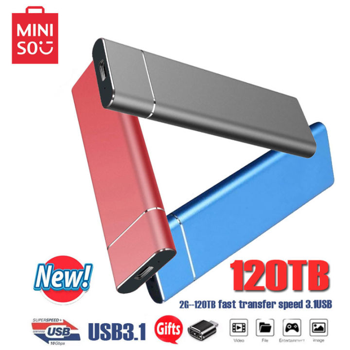 MINISO Portable High-speed 2TB SSD 8TB External Hard Drive Mass Storage ...