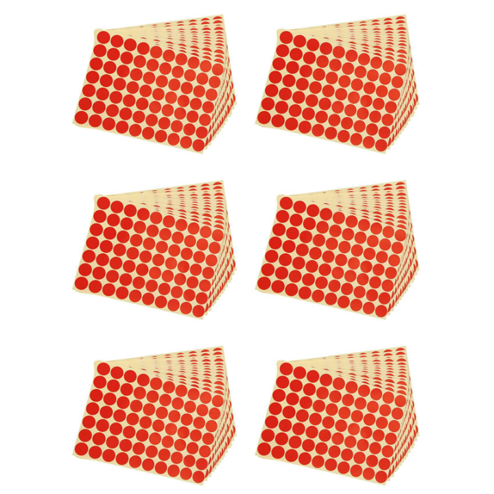 6set 19mm Circles Round Code Stickers Self Adhesive Sticky Labels Red ...