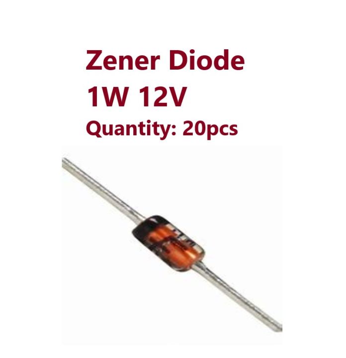 20 pcs of 1W 12V Zener Diode for Electronic Circuits | Daraz.lk