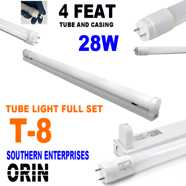 ORIN 28W 4ft T8 TUBE LIGHT Fluorescent Batten Fitting c/w Fluorescent ...