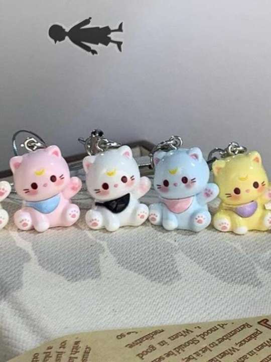 New 3D Cat Phone Rope Cute Cartoon Sanrio Full Body Pendant for ...
