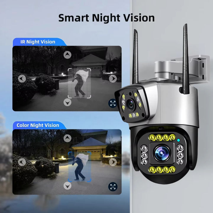 4G dual lens CCTV security camera wireless outdoor 8MP V380 Pro 4G Sim ...